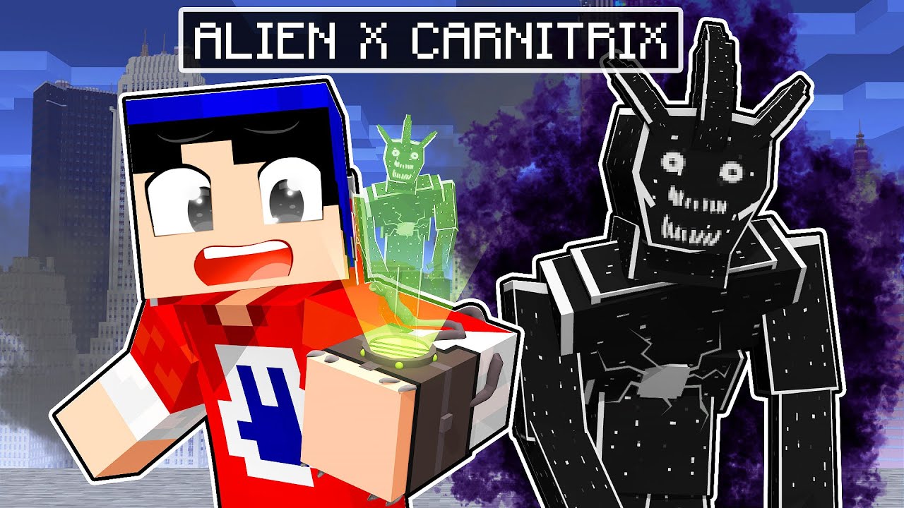 USEI o CARNITRIX e Virei o ALIEN X no Minecraft - YouTube