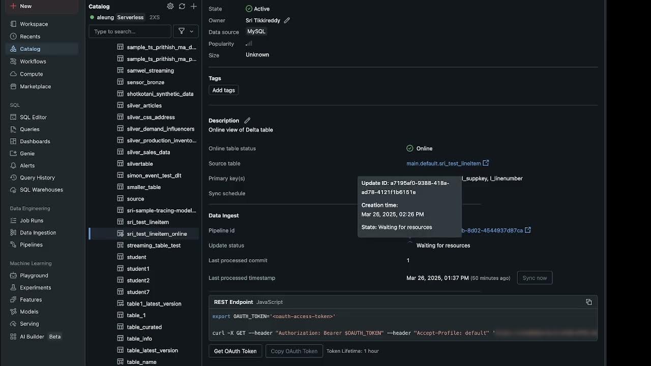 Databricks Online Tables and Feature Serving Endpoints 101 - YouTube