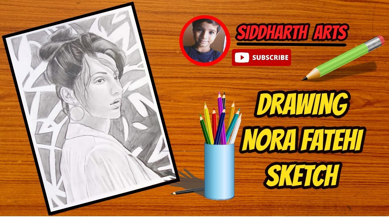 🔥Nora fatehi sketch ! drawing Nora fatehi sketch.😲 Nora fatehi drawing ...