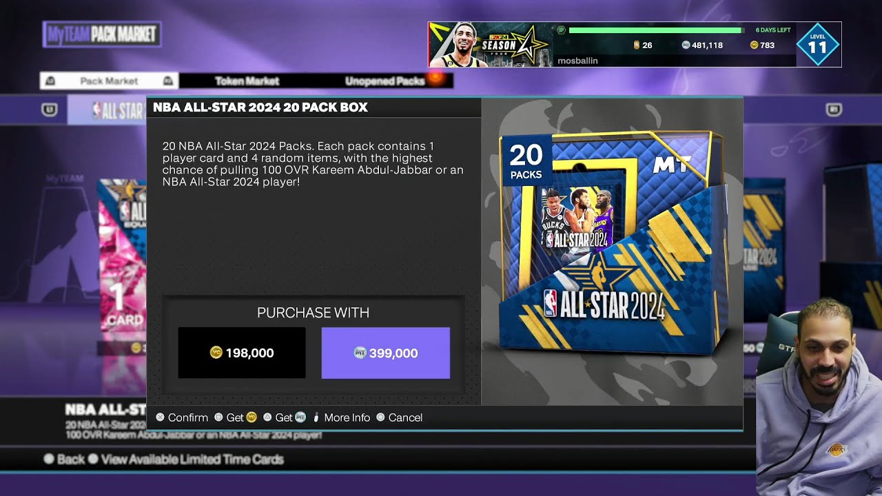 WE GOT HIM FROM THE ALL STAR Pack OPENING!!!! INSANE PACK OPENING ...