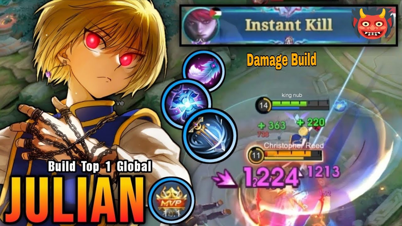 15 Kills || Julian Best Damage Build & Gameplay 2025 || Build Top 1 ...