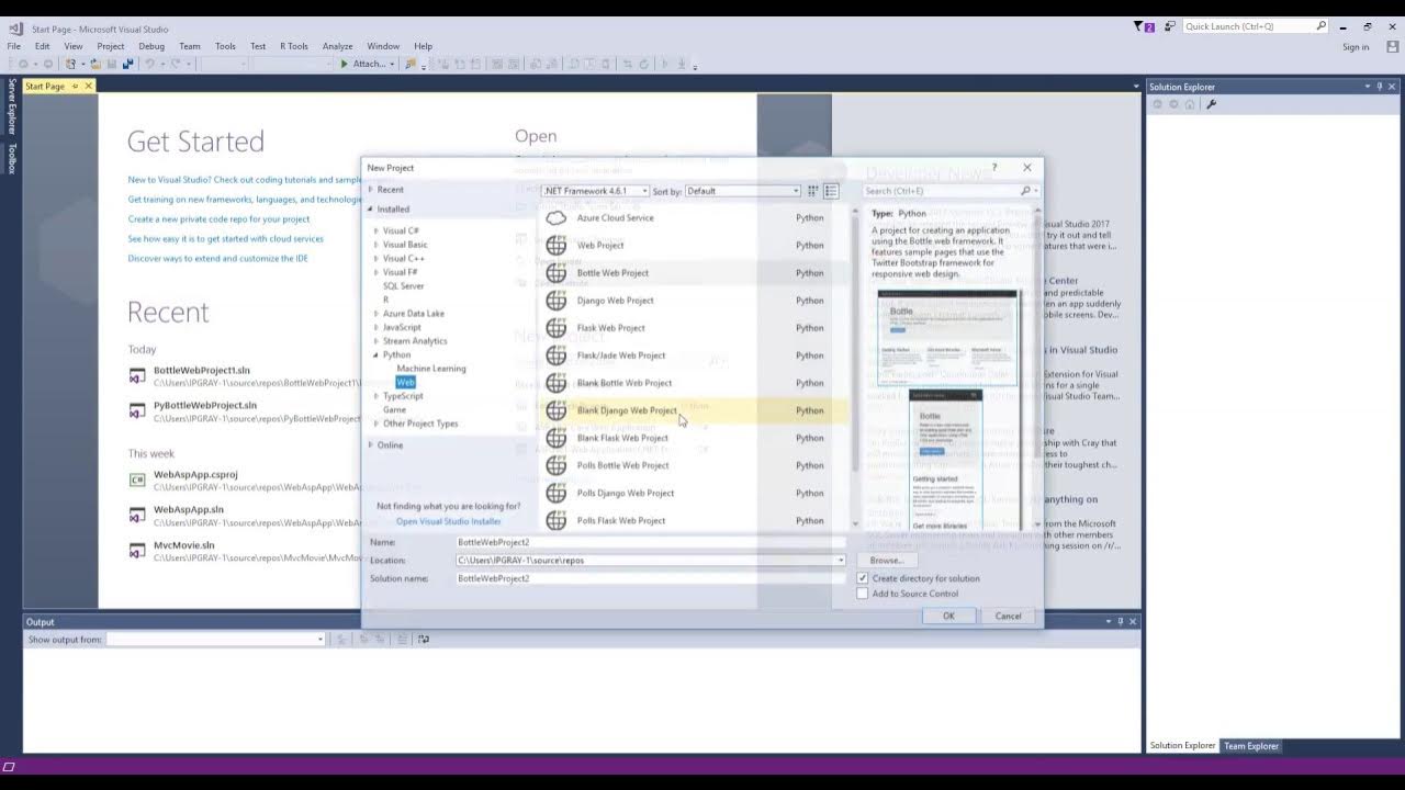 IPGRAY : python - How to create python Bottle web project in visual ...