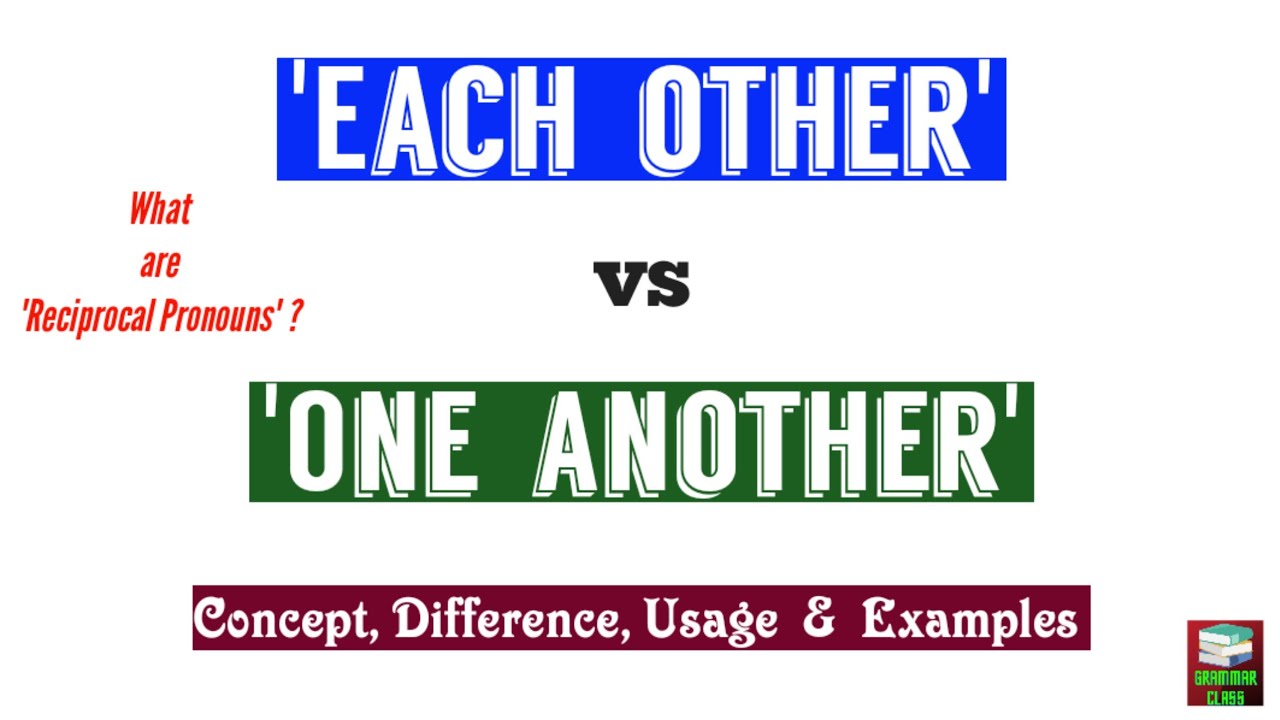 Difference between Each Other & One Another || Reciprocal Pronouns ...