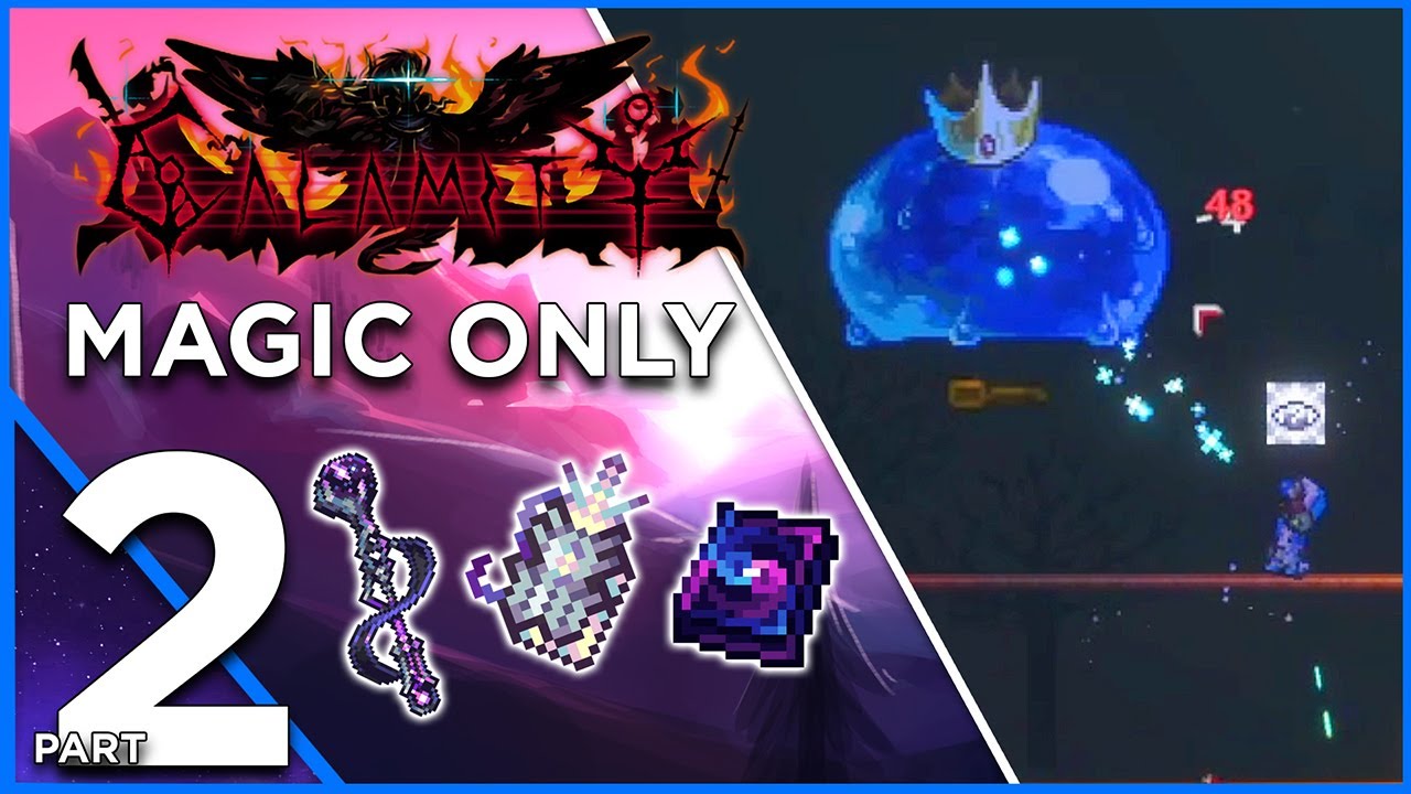 Terraria: Calamity (PC) | King Slime #2 | MAGIC ONLY playthrough | No ...