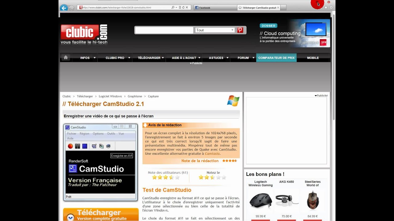 comment enregistrer une vidéo de son PC avec camstudio - YouTube