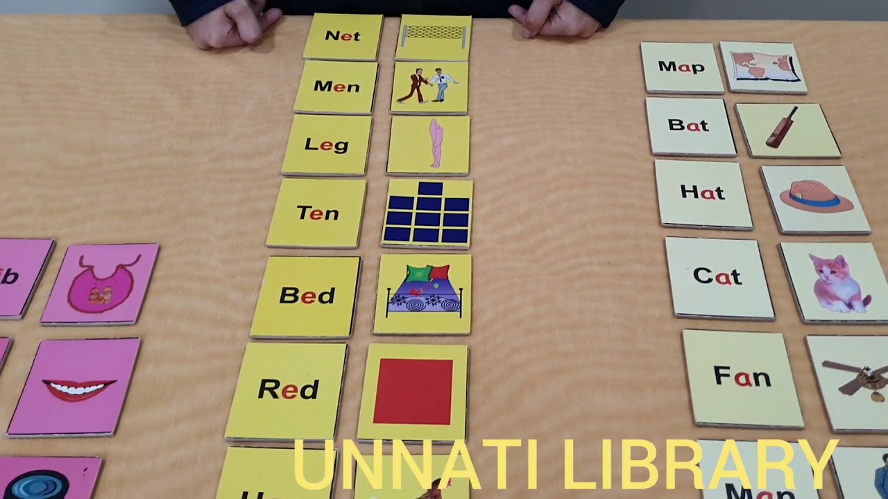 Phonics a, e, i, o, u vowel game from Unnati Library - YouTube