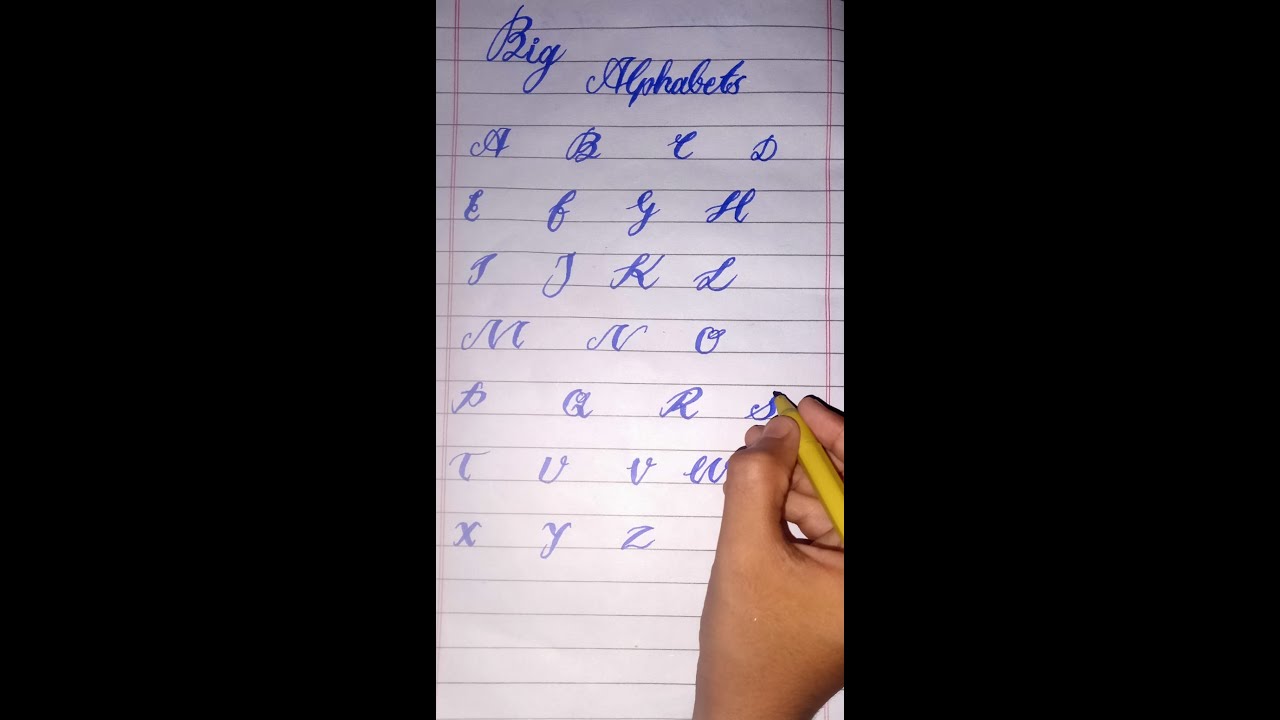 Master Cursive Writing: ABCD to Z in English Capital Letters (with ...