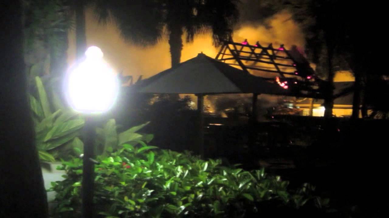 Tiki Hut Catches on Fire Oct 4, 2013 - YouTube