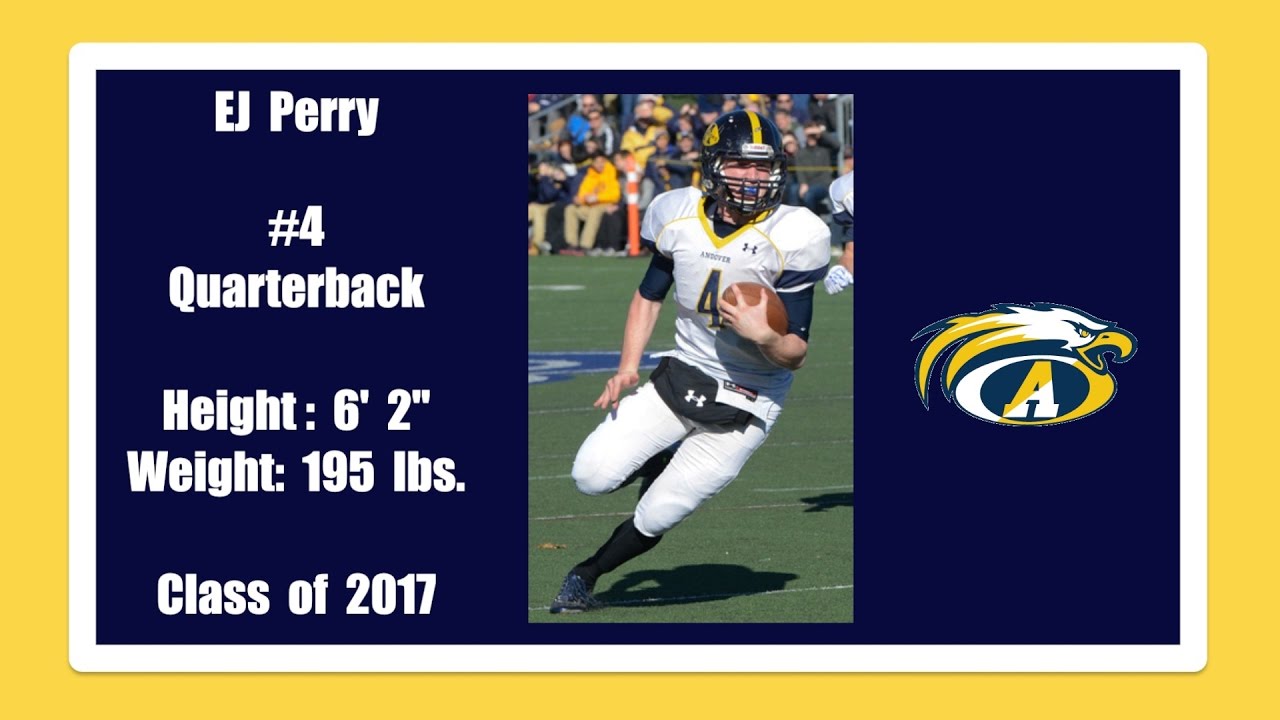 2016 Andover High Football #4 EJ Perry - YouTube