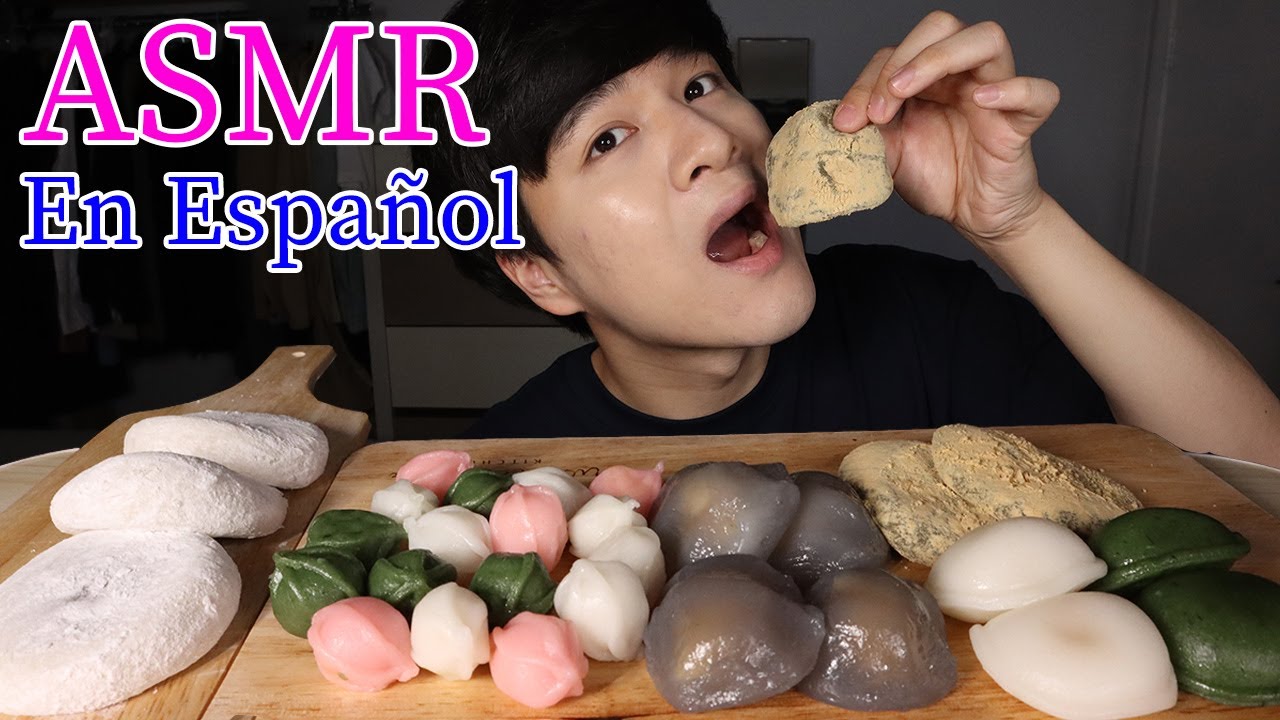 ASMR comiendo Tteok, la comida Coreana tipica! 'COREANO'/Sonido de ...
