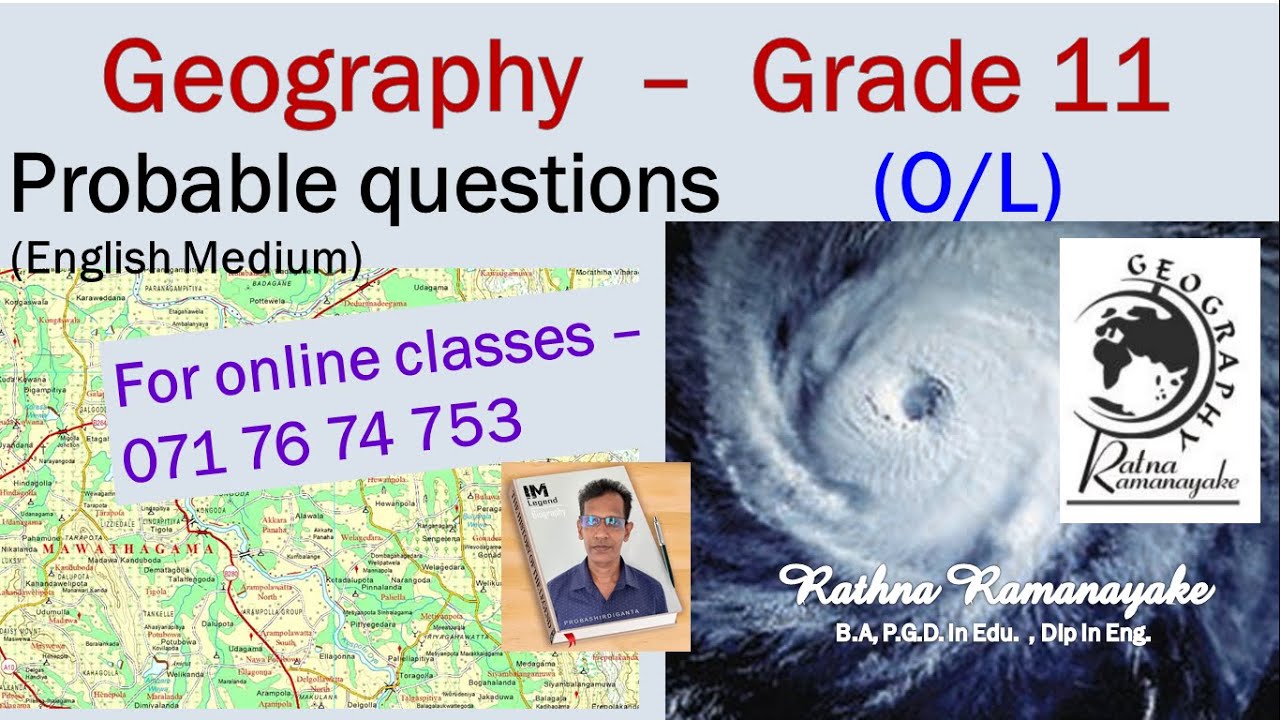 Geography (E.M) -Grade 11 - Probable questions for O/L Exam - YouTube