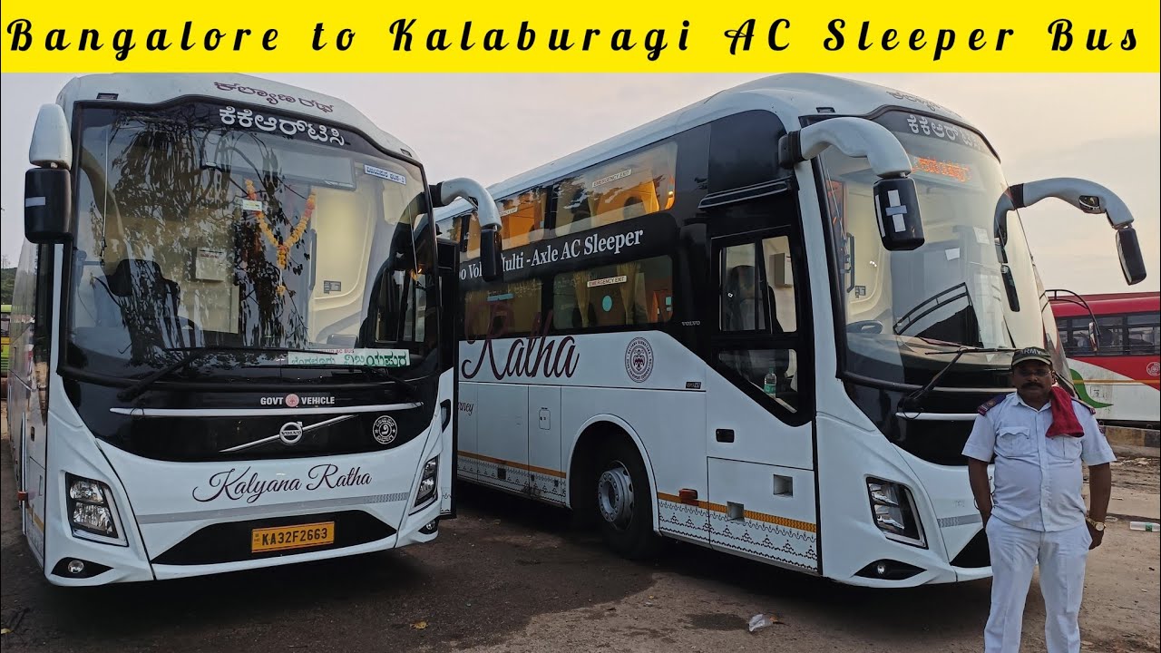 KSRTC Bangalore- Mantralaya -Raichur- Kalaburagi Multi-Axle Volvo AC ...