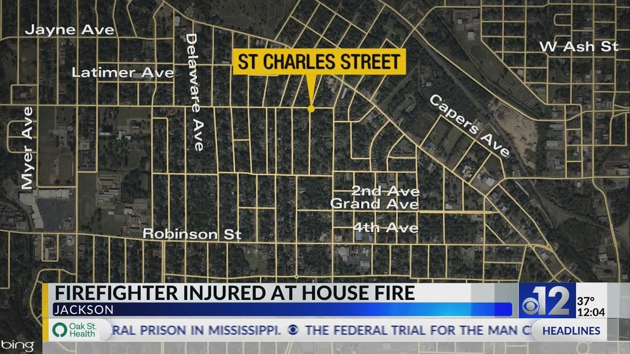 Jackson firefighter injured while battling house fire - YouTube
