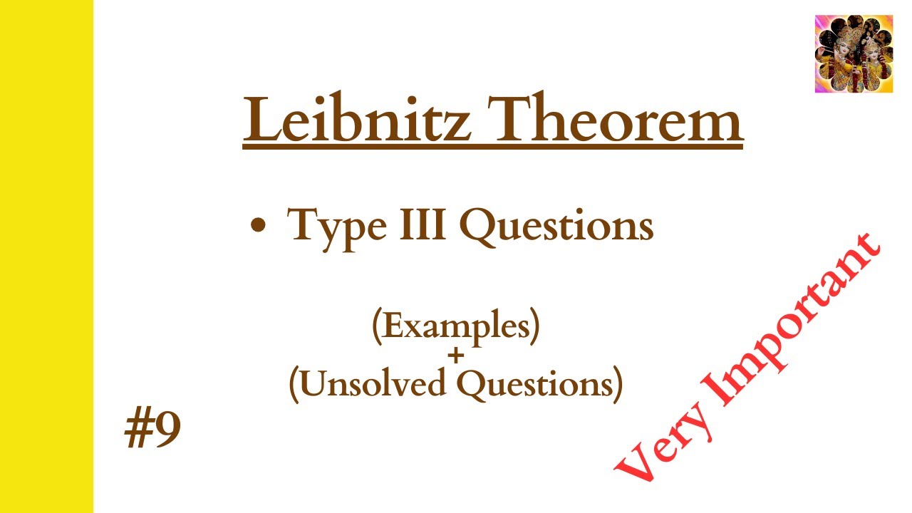 9. Leibnitz Theorem Engineering Mathematics || Successive ...
