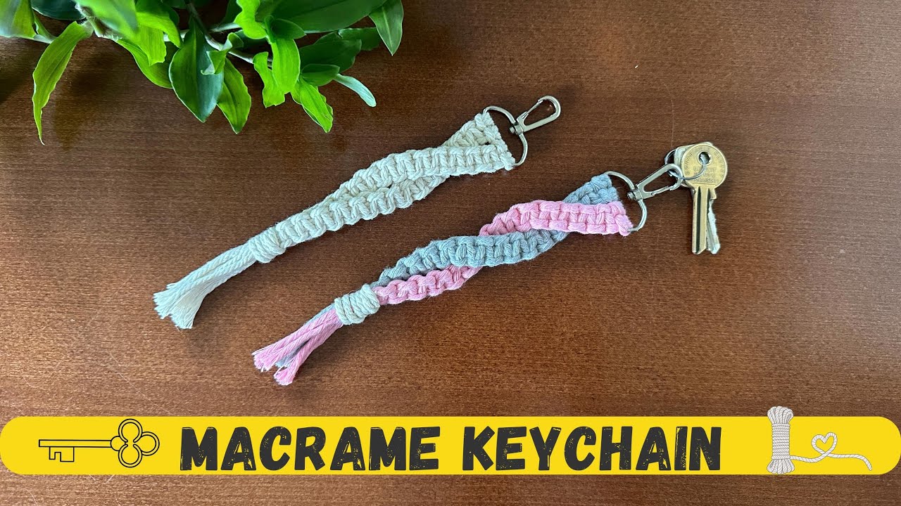 DIY MACRAME KEYCHAIN EASY TUTORIAL FOR BEGINNERS | Brelok z Makramy ...