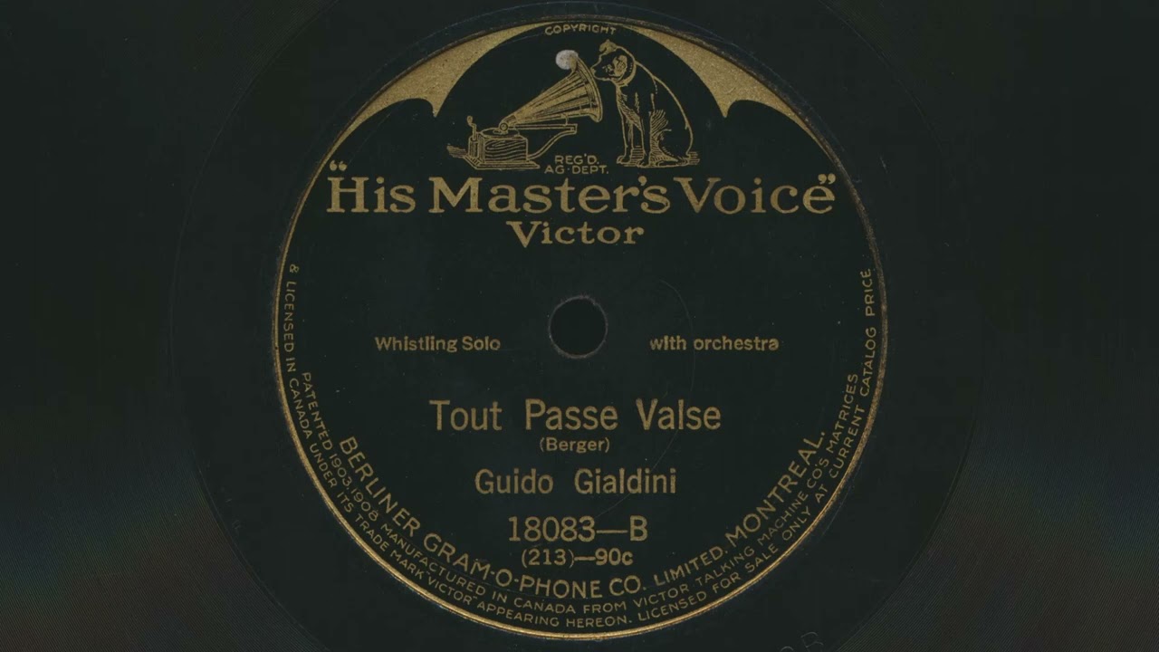 GUIDO GIALDINI Tout Passe Valse (1916) - 78 RPM Record - YouTube