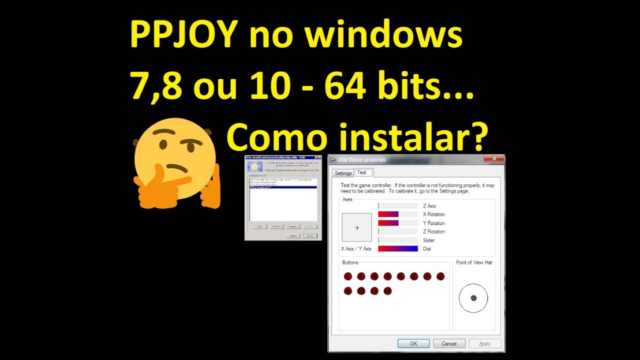 PPJOY COMO INSTALAR NO WINDOWS 64 BITS - YouTube