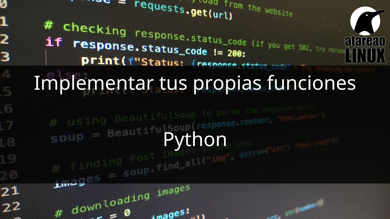 Implementar tus propias funciones en Python - YouTube