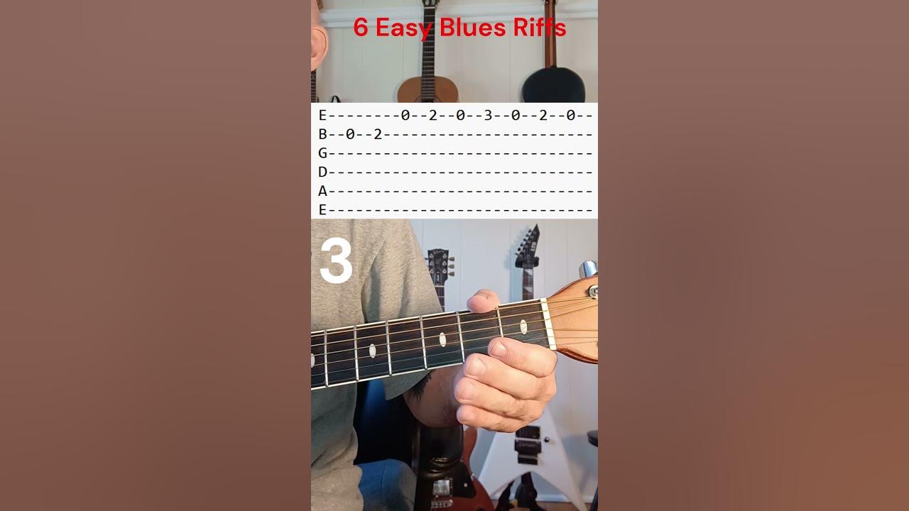 6 Easy Blues Riffs Guitar Lesson With Tabs Youtube