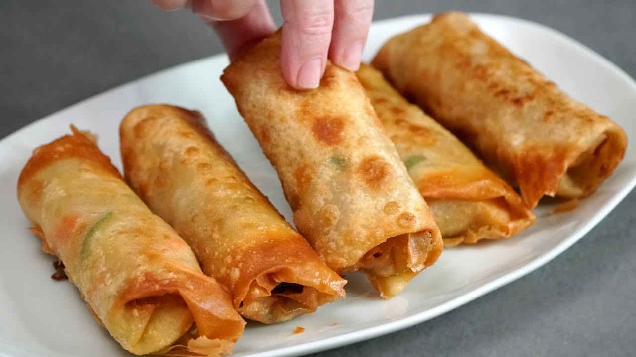 ROLLITOS DE PRIMAVERA con auténtica masa casera - YouTube