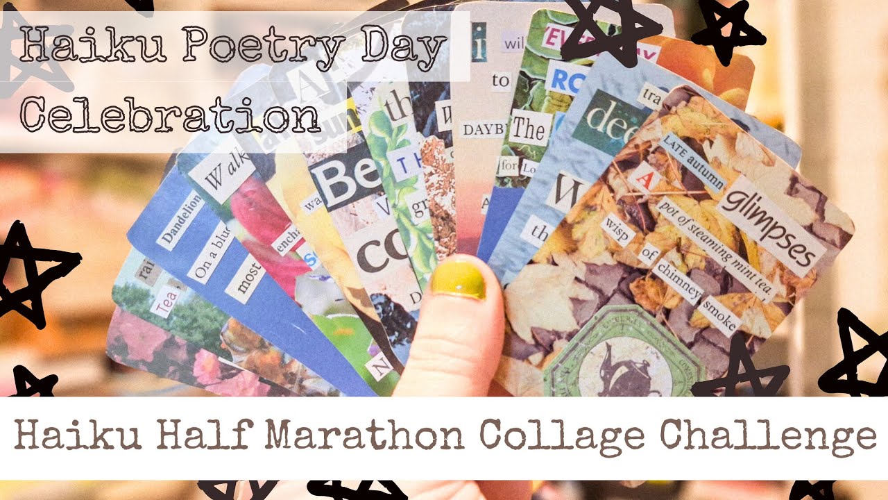 The Haiku Half Marathon - 12 Haiku Collage Cards - Haiku Poetry Day ...