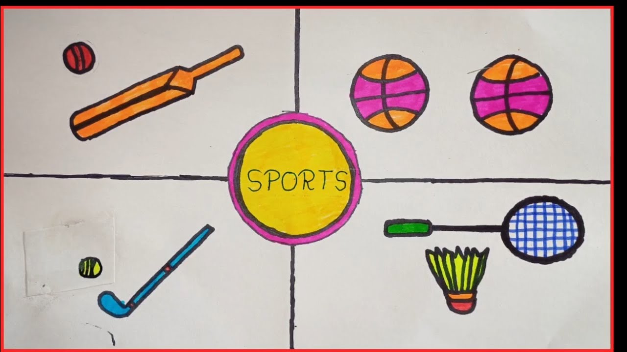 how to draw sports | #sports | #drawing | sports drawing kase bnaye | # ...