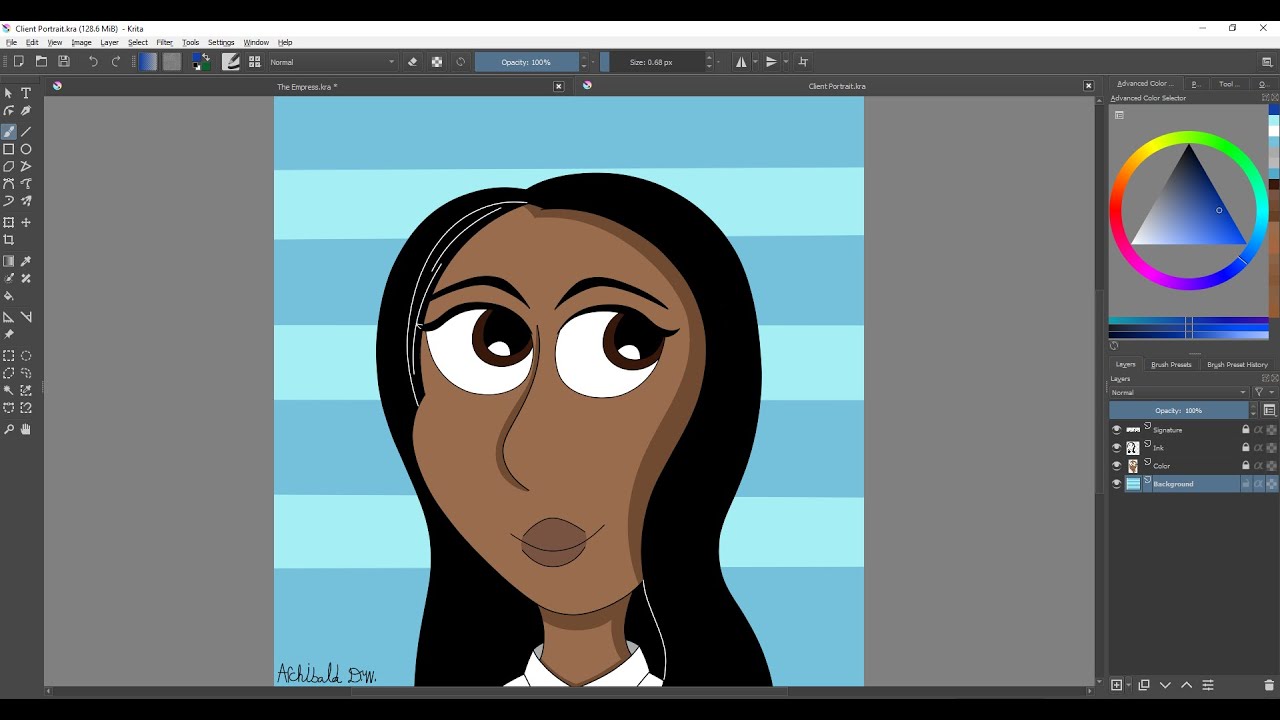 Speed-Draw: Kendra Portrait (Commission) - YouTube