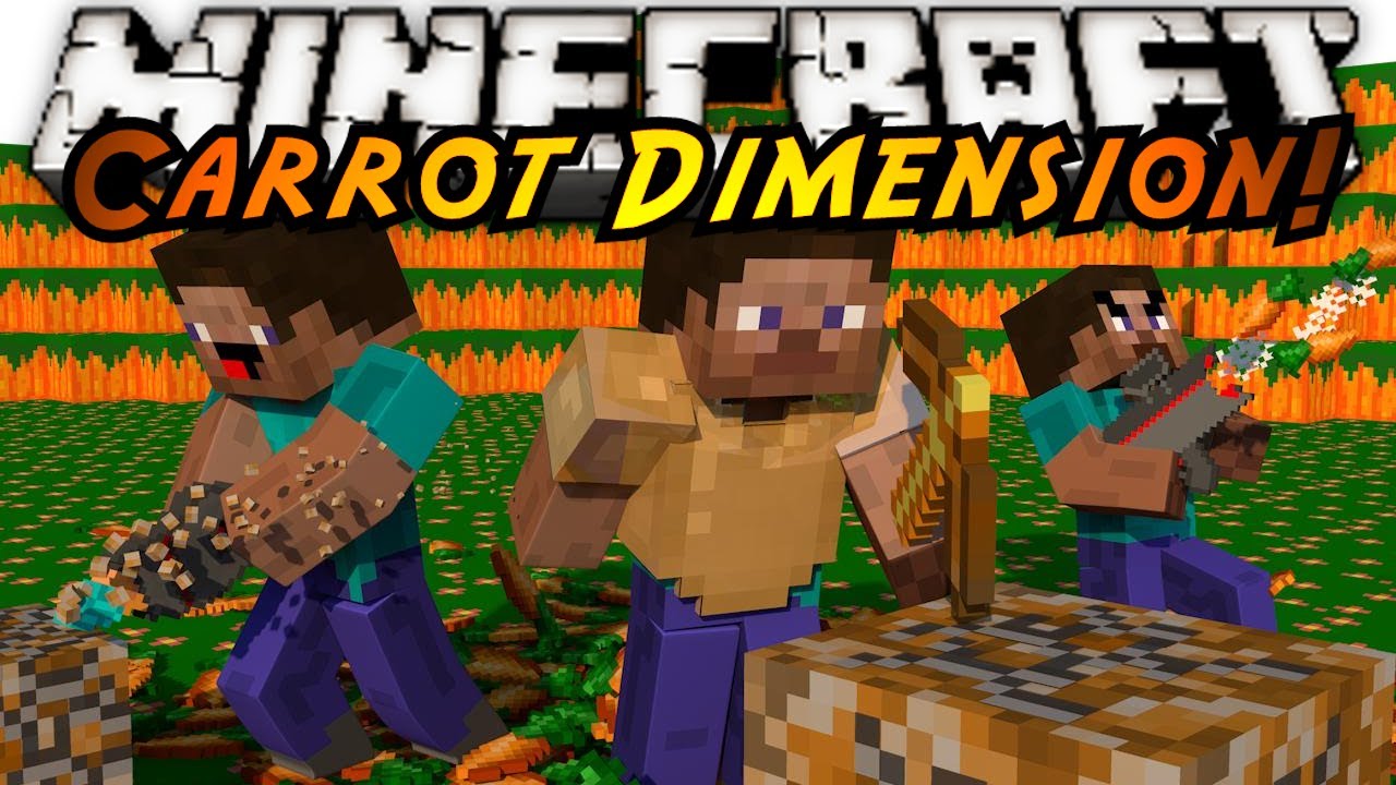 Minecraft Mod Showcase : THE CARROT DIMENSION! - YouTube