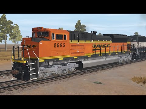 Trainz 3 BNSF #8665 pass by - YouTube