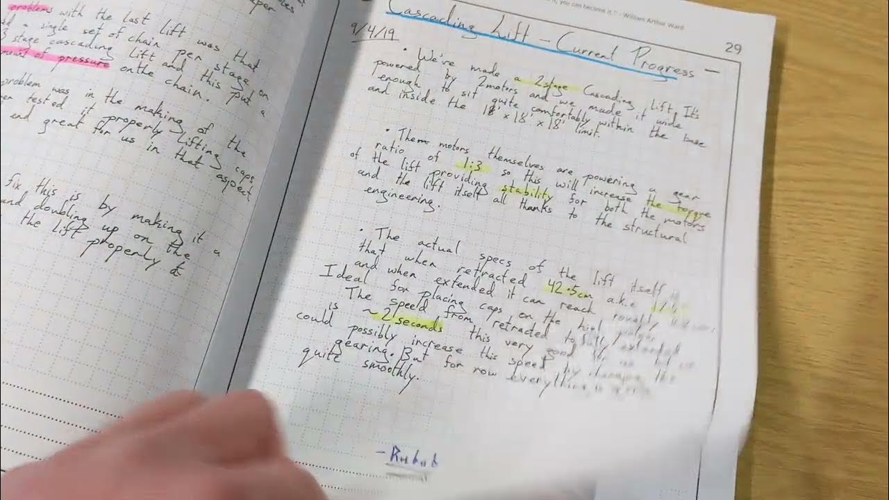 VEX Engineering Notebook - YouTube
