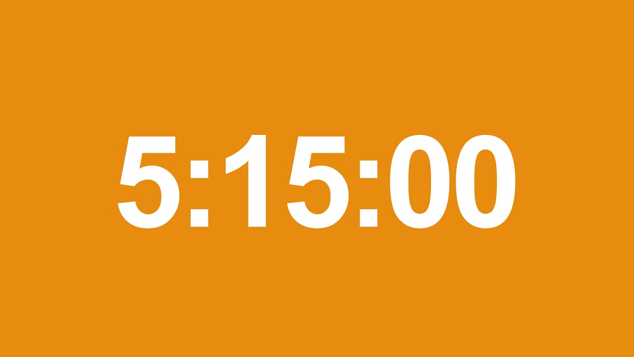 Timer with Final Alarm - 5 Hours 15 Minutes [No MID ROLL Ads] - 315 ...