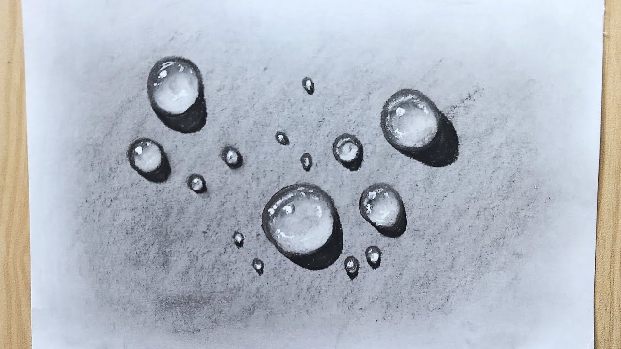 How to Draw REALISTIC Water Drops (Easy Tutorial) - YouTube