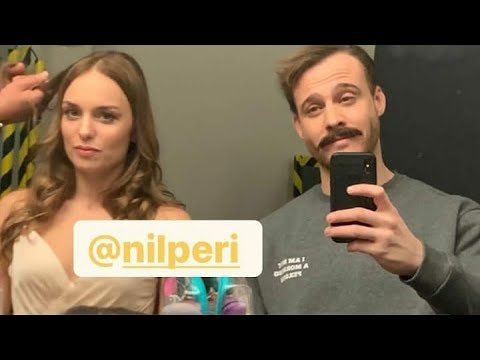 Kerem Bursinin setten gelen bıyıklı haline çok güleceksiniz