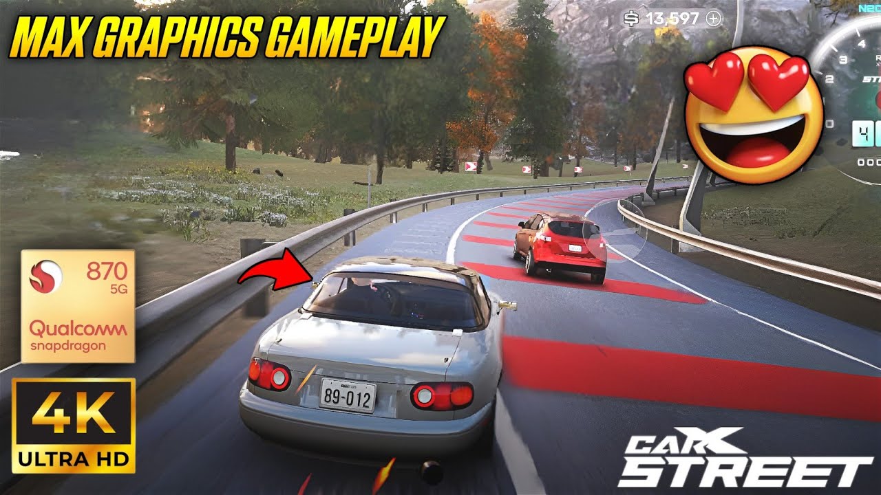 CarX STREET MAX GRAPHICS GAMEPLAY 😍| 4K 60FPS | OPEN WORLD CAR GAME ...