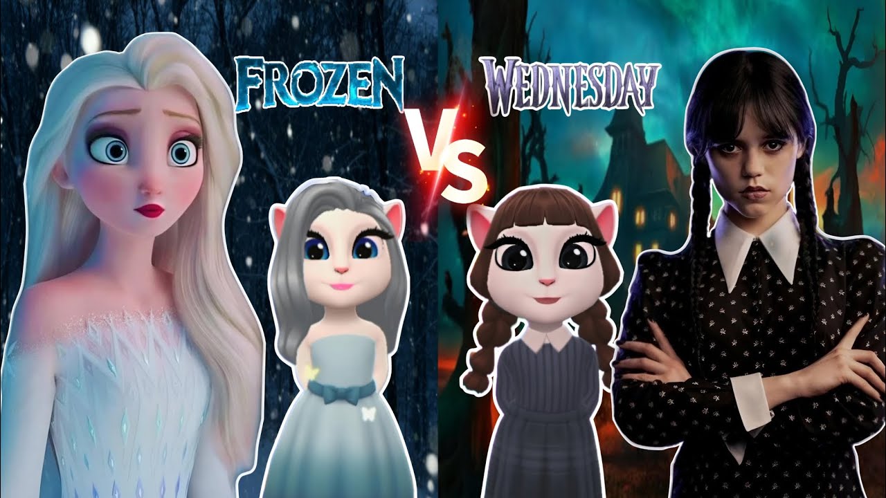 my taking angela 2 new updated gameplay (Elsa vs Wednesday) cosplay 💖🤩 ...