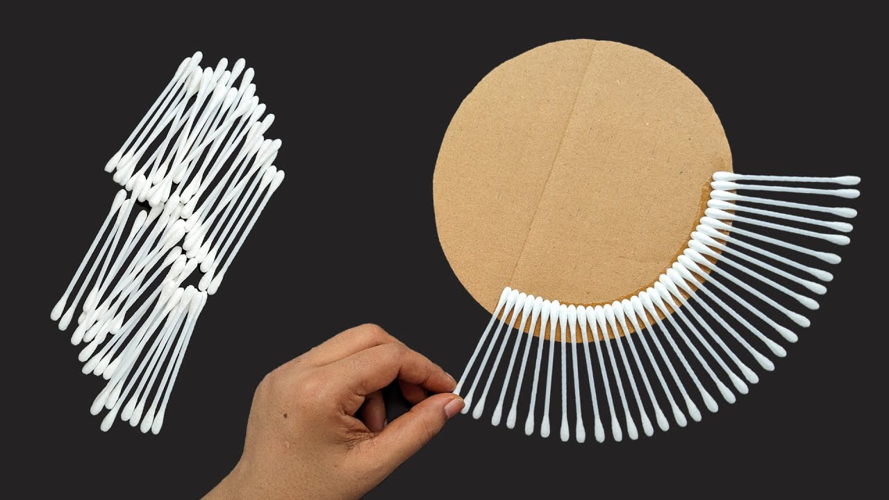 Beautiful Wall Hanging Using Cotton Earbuds / Paper Crafts For Home ...