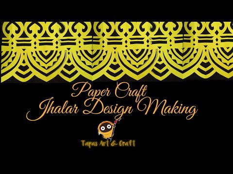 Paper Craft//Simple Jhalar Design Making Step By Step....