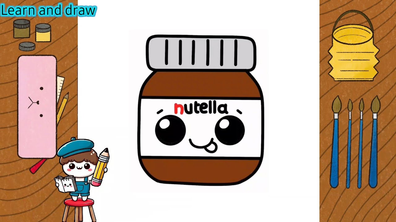 Learn to draw Nutella | Learn to draw easily - YouTube