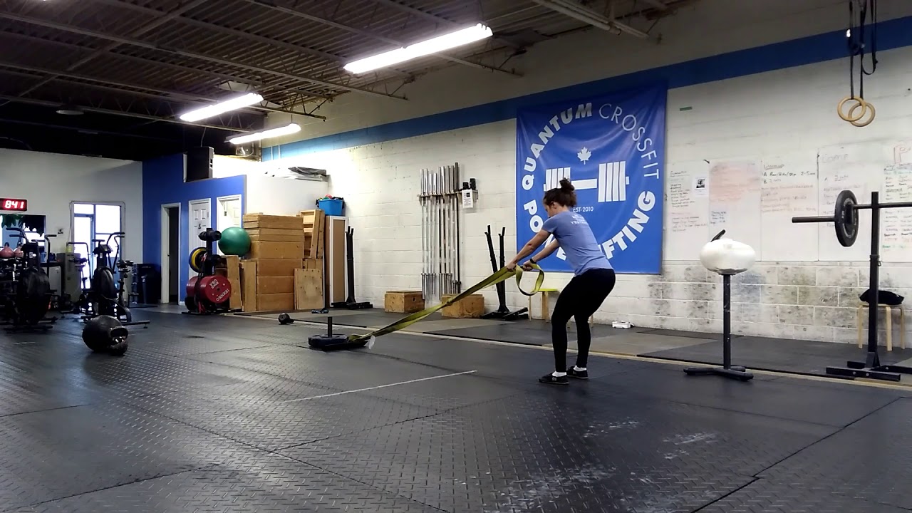 Sled pull - YouTube