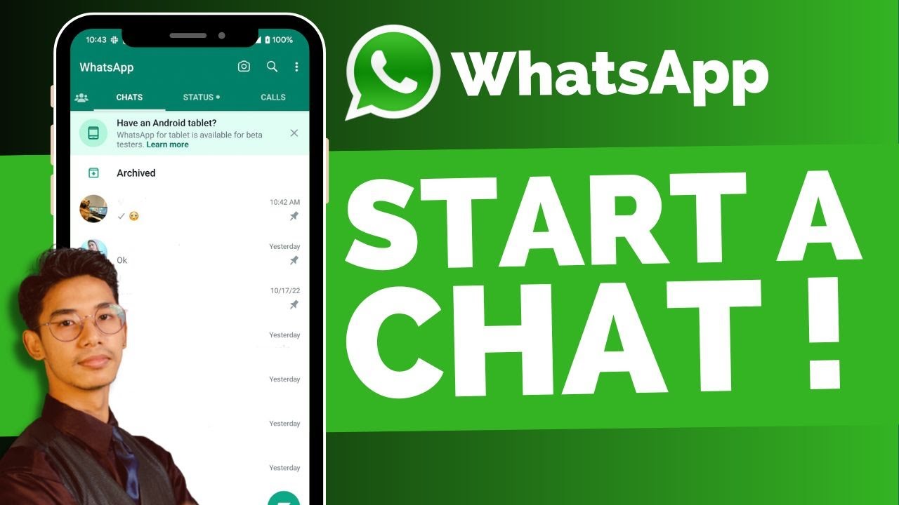 How To Start A Chat On WhatsApp ! - YouTube