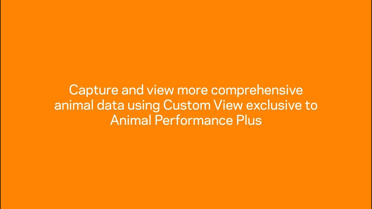 Exclusive to Animal Performance Plus: Custom View - YouTube