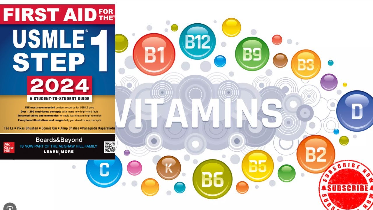 FIRST AID USMLE | VITAMINS QUICK REVIEW | Biochemistry | NEET PG ...