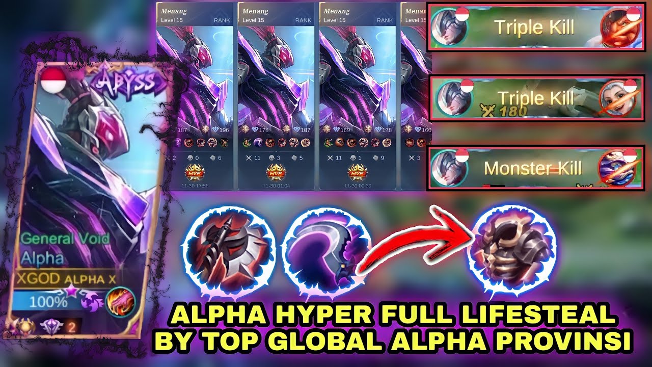 Alpha build terkuat - tutorial bermain alpha - alpha hyper carry ...