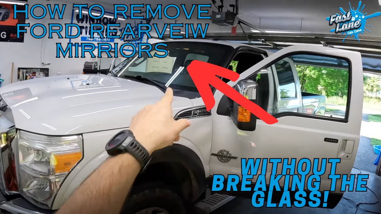 How To Remove Ford Rearview Mirrors! (WITHOUT BREAKING THE GLASS) - YouTube