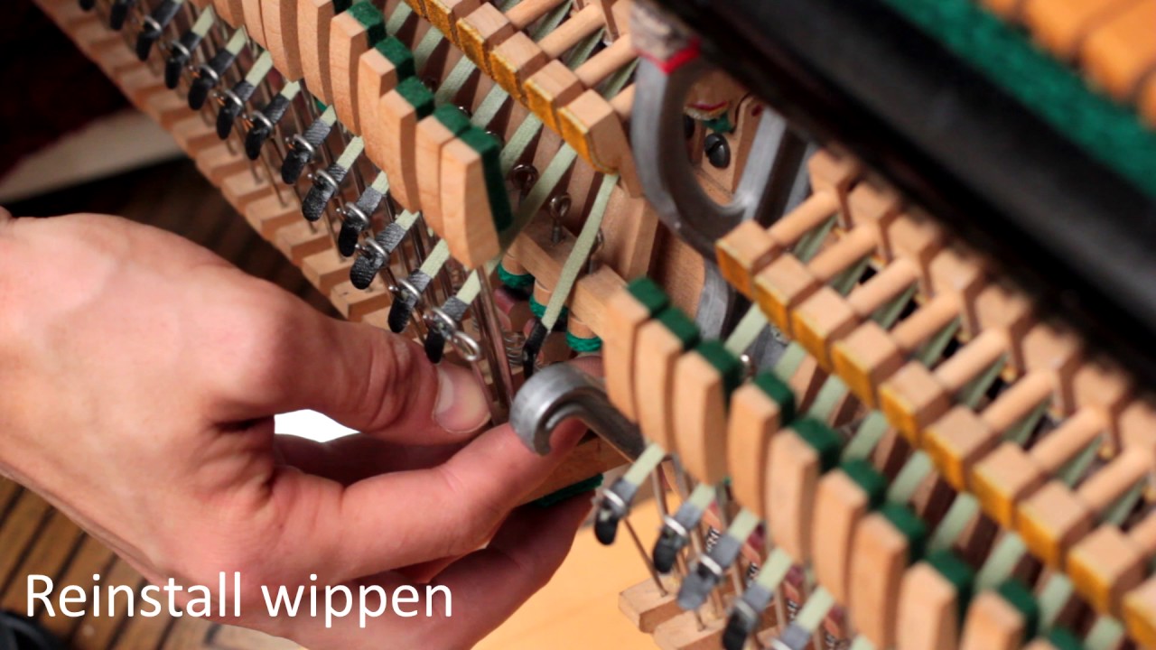 New jack springs Baldwin Hamilton 243 upright piano - YouTube