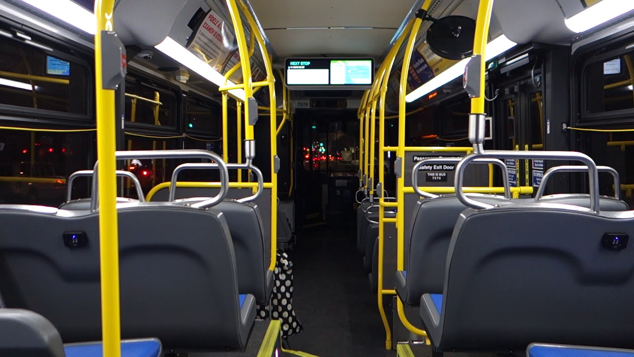 MTA New York City Bus : On-Board 2018 New Flyer "Xcelsior" XD40 7576 On ...
