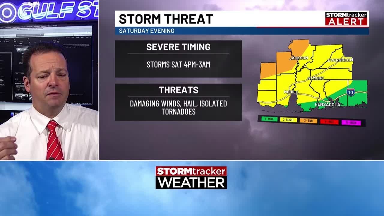 STORMtracker Alert: Threat of severe weather Saturday afternoon into ...