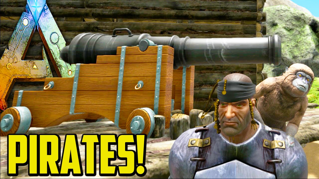 Ark Survival Evolved - PIRATE WORLD, Ships, Cannon, Treasure, Swords ...