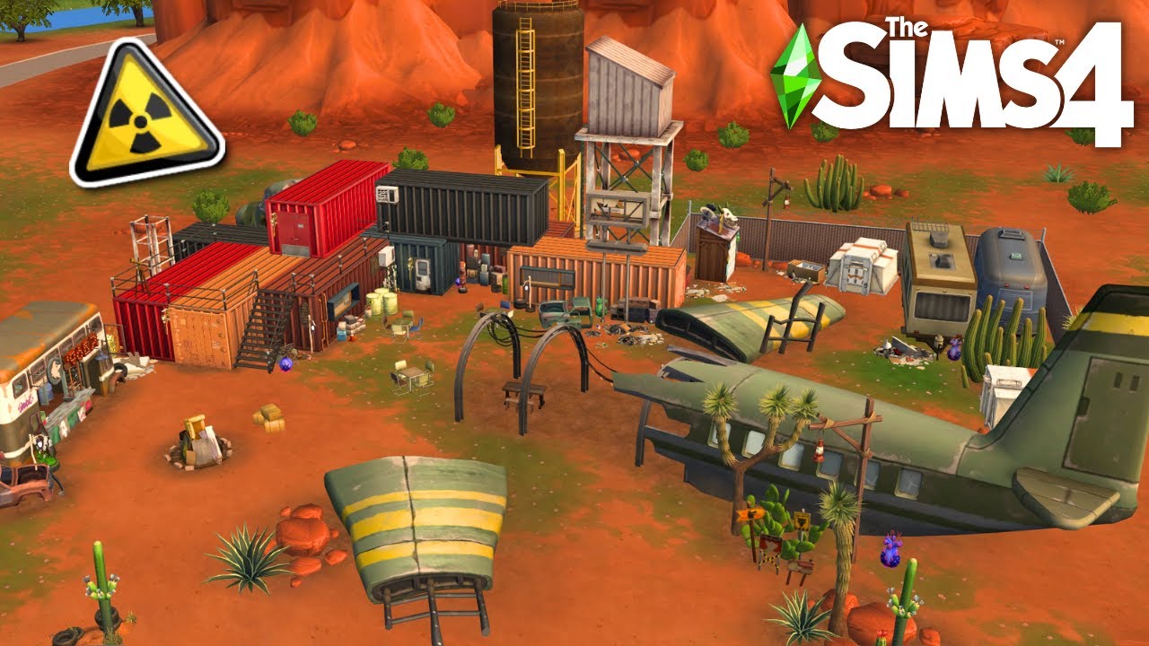 building a post apocalyptic camp in the sims 4 | lo-fi speedbuild (no ...