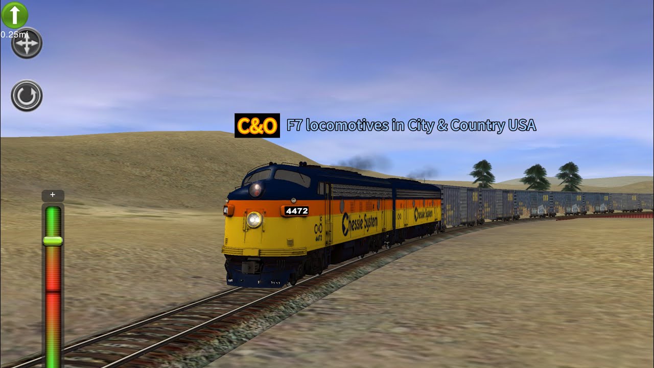 Trainz 2: Chessie System F units in City & Country USA - YouTube
